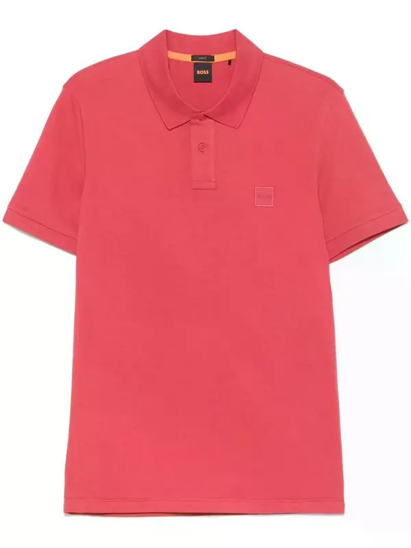 BOSS Logo-patch Polo Shirt - Red