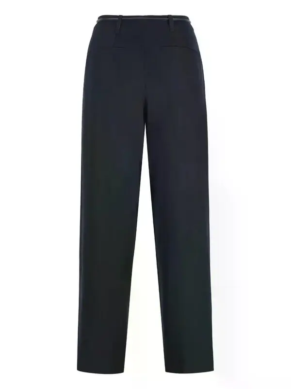 YVES SALOMON Belted Trousers - Blue