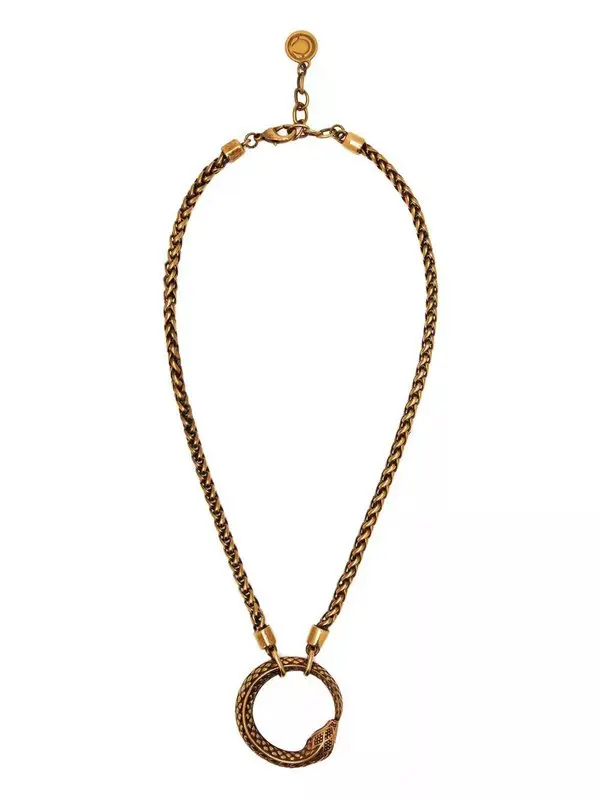Roberto Cavalli Snake Pendant Necklace - Gold