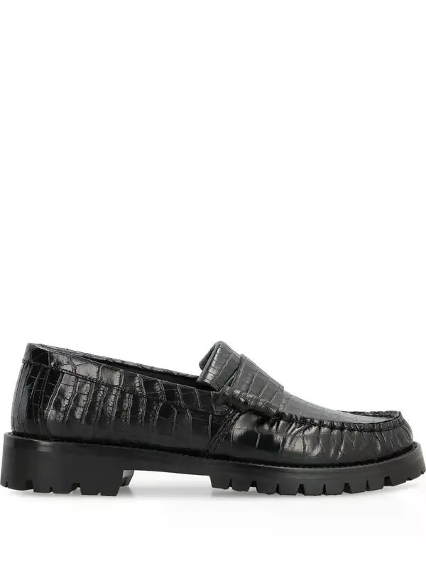 Rhude Crocodile-effect Loafers