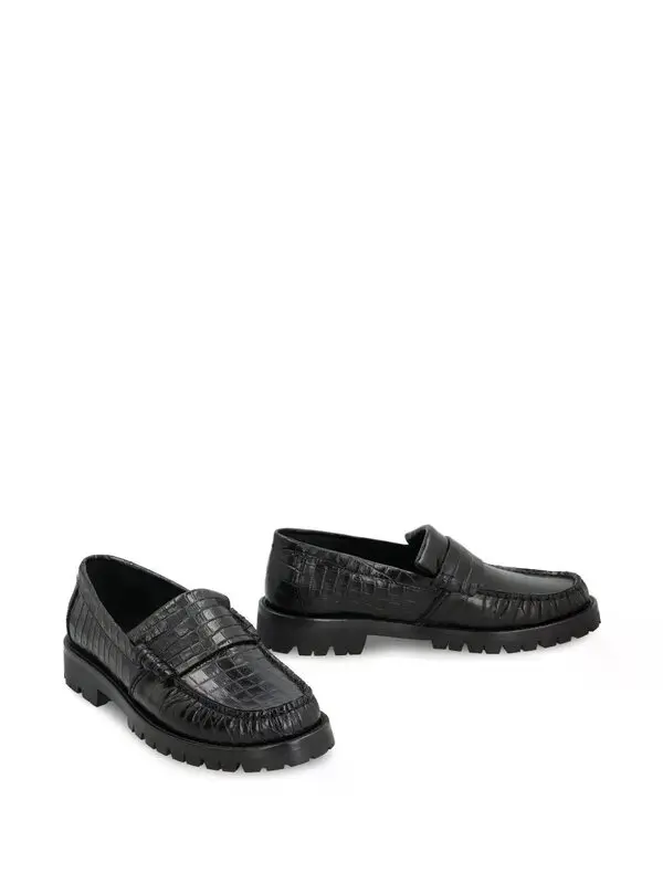Rhude Crocodile-effect Loafers