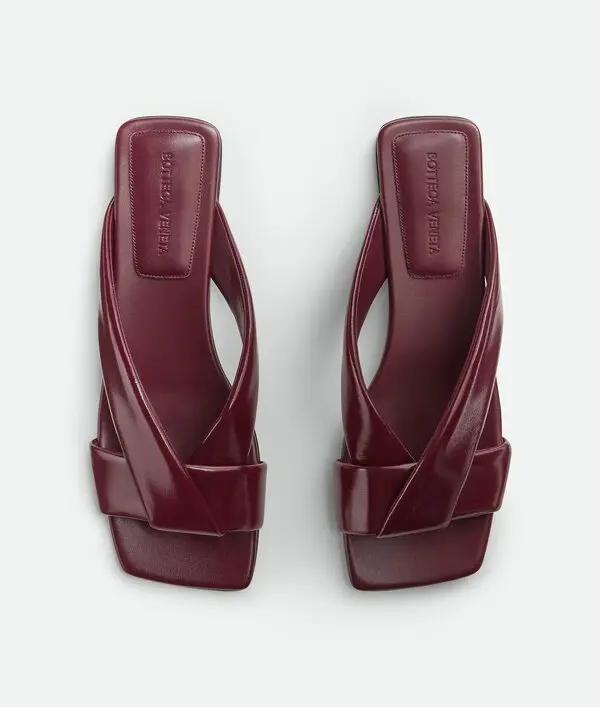 Bottega Veneta Riva Flat Mule - Barolo