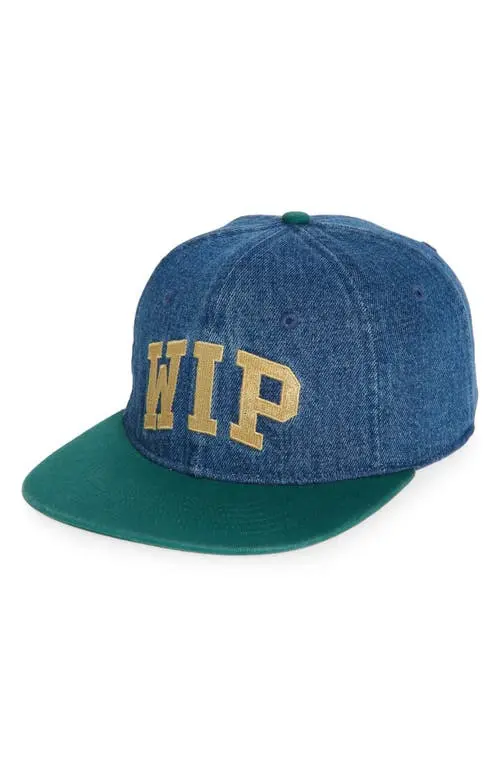 Carhartt Work In Progress Denim Baseball Cap - Blue / Rainforest / Air Yellow