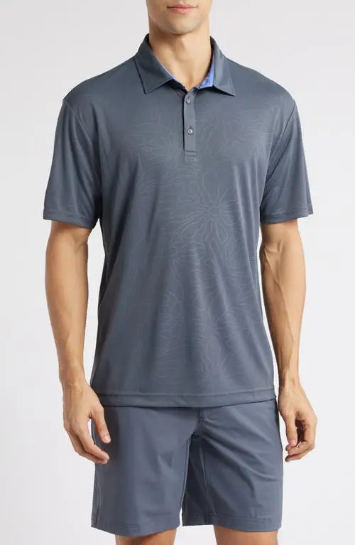 SWANNIES Meadow Floral Golf Polo - Graphite