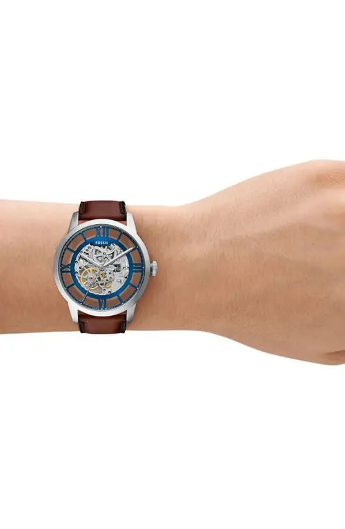 Fossil Townsman Automatic Leather Strap Watch