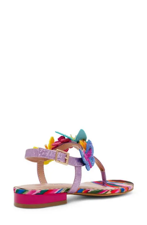 Betsey Johnson Halie T-strap Sandal - Fuchsia Multi
