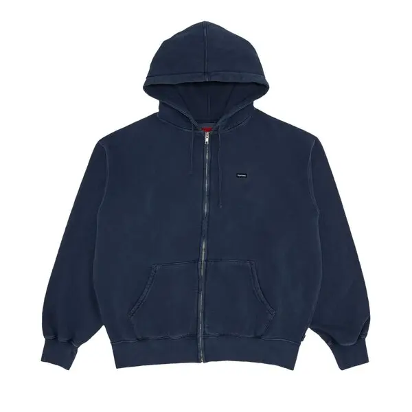 Supreme Overdyed Small Box Zip Up Hoodie - Blue