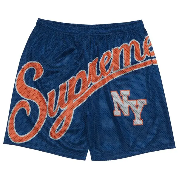 Supreme Big Script Mesh Short - Blue