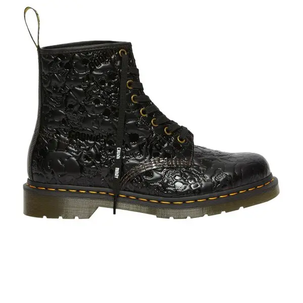 Dr. Martens X The Goonies 1460 Emboss Leather Lace Up Boots - Black