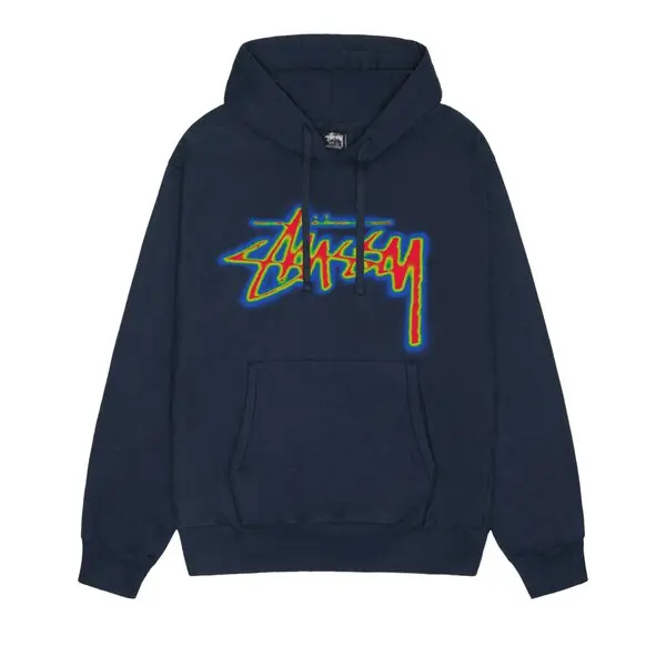 StÜssy Thermal Stock Hoodie - Blue
