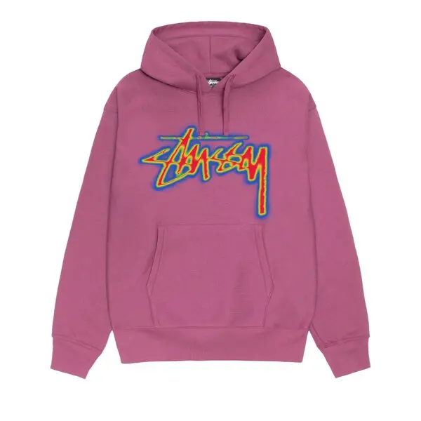 StÜssy Thermal Stock Hoodie - Pink