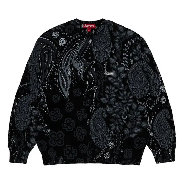 Supreme Digital Flag Sweater - Black | Editorialist