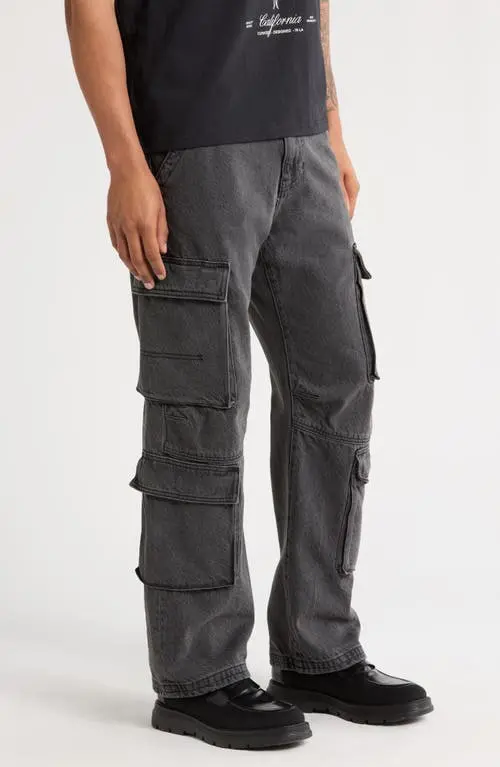 PACSUN Adam Baggy Denim Cargo Pants