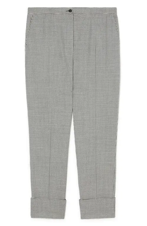 Marina Rinaldi Houndstooth Virgin Wool Cuff Pants