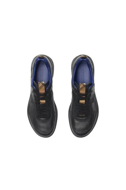 Burberry Leather Matrix Sneakers - Black