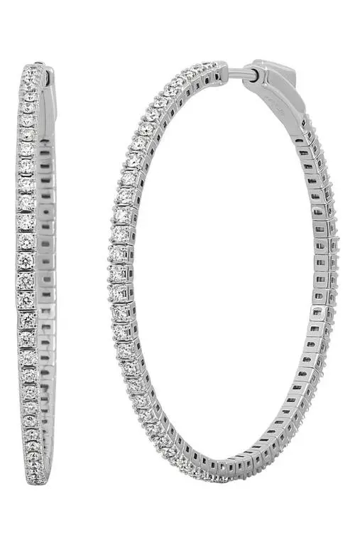 Bony Levy Audrey Diamond Hoop Earrings - 18k White Gold