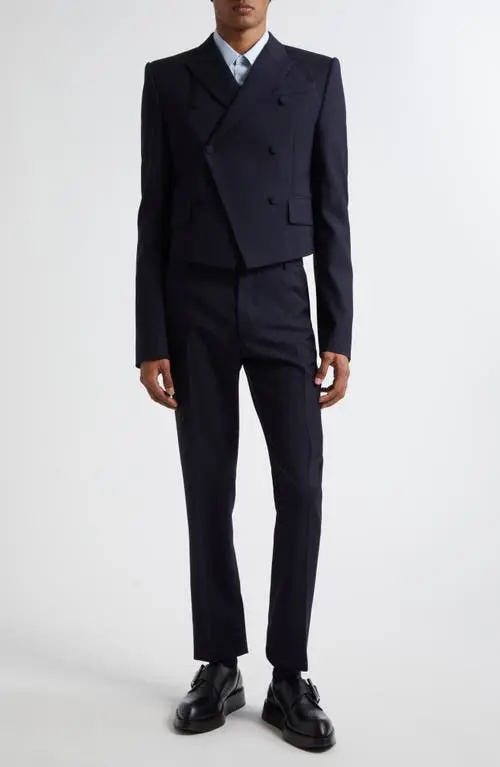 Alexander McQueen Low Rise Wool Cigarette Trousers