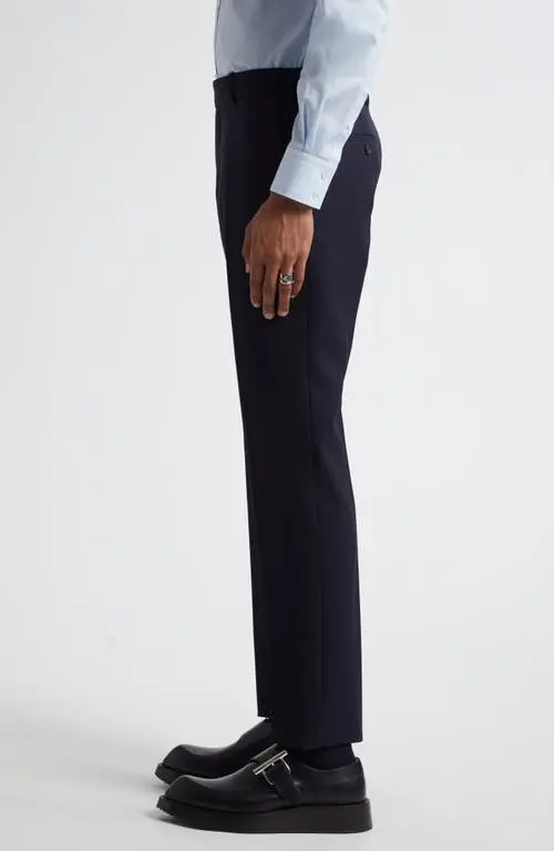 Alexander McQueen Low Rise Wool Cigarette Trousers