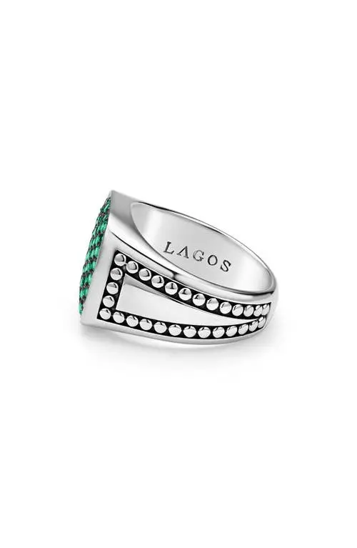 Lagos Anthem Signet Ring - Silver