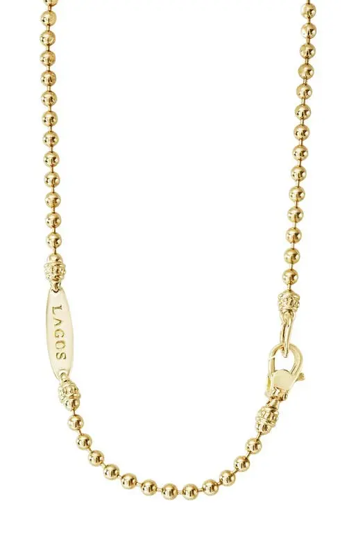 Lagos 18k Anthem Ball Chain Necklace - Gold