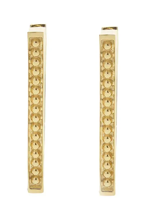 Lagos 18k Caviar Triangle Hoop Earrings