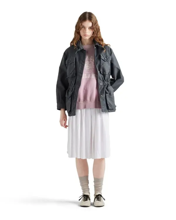 Prada Pleated Jersey Skirt