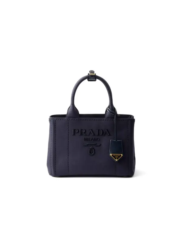 Prada Small Cotton Canvas Handbag - Blue