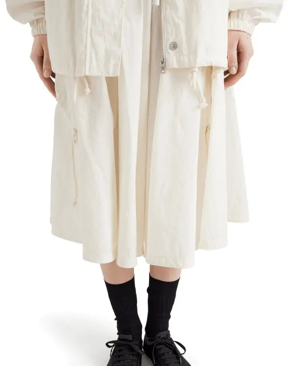 Prada Technical Pongé Skirt - Neutral