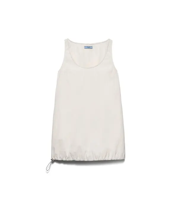 Prada Sleeveless Technical Pongé Mini-dress - Neutral
