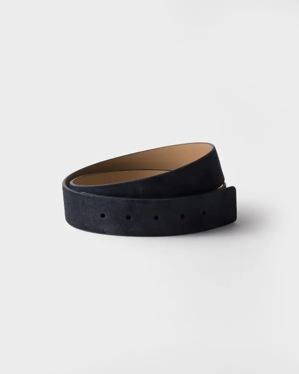 Prada Suede Belt Strap - Navy
