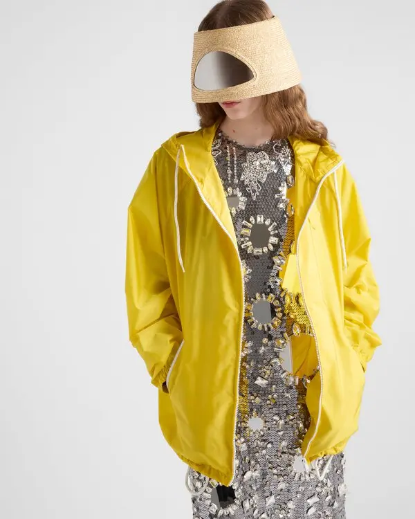Prada Lightweight Re-nylon Rain Jacket - Citron Yellow