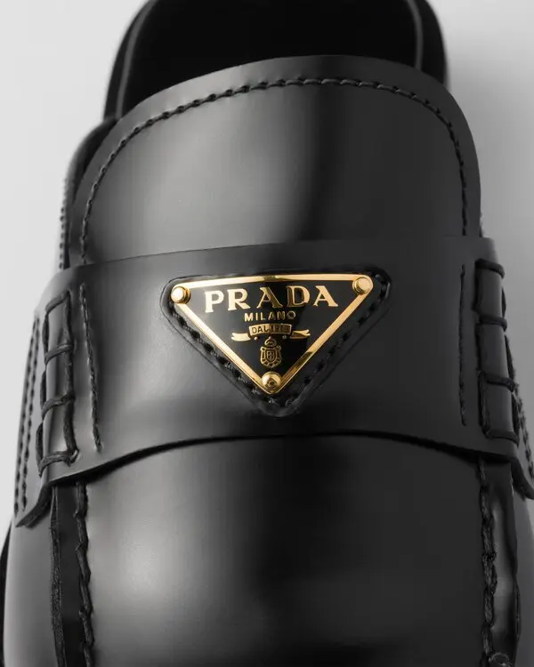 Prada Brushed Leather Mules