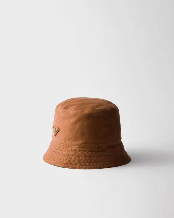 Prada Cotton Bucket Hat - Caramel