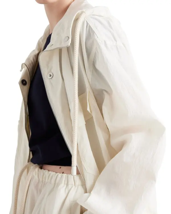 Prada Technical Pongé Blouson Jacket - Neutral