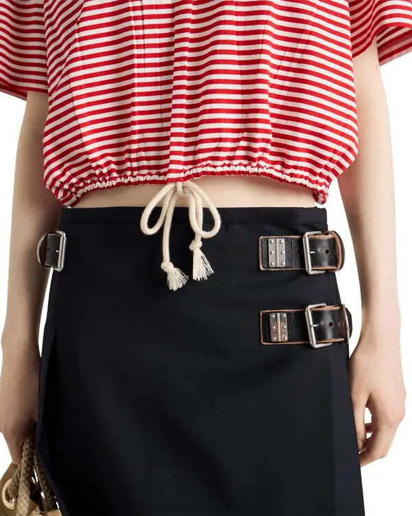 Prada Triped Jerey Polo Hirt
