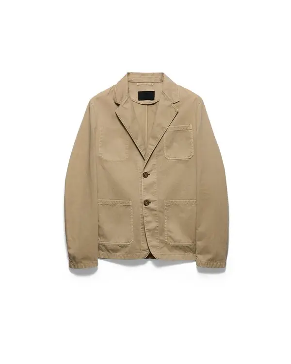 Prada Single-breasted Cotton Jacket - Neutral