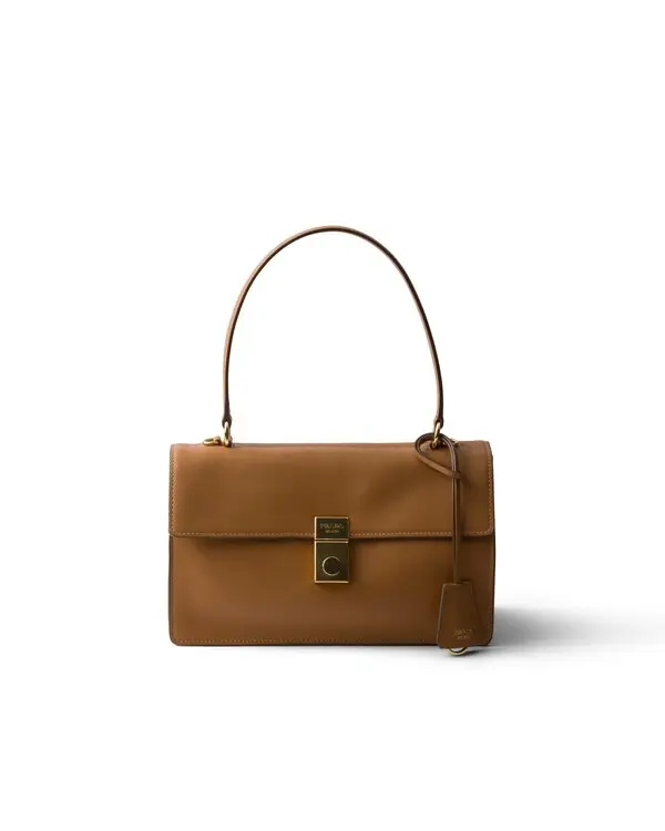 Prada Soft Sound Medium Shoulder Bag - Brown