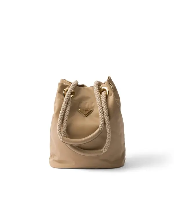 Prada Re-nylon Small Bucket Bag - Brown