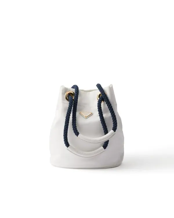 Prada Mariner Re-nylon Small Bucket Bag - White