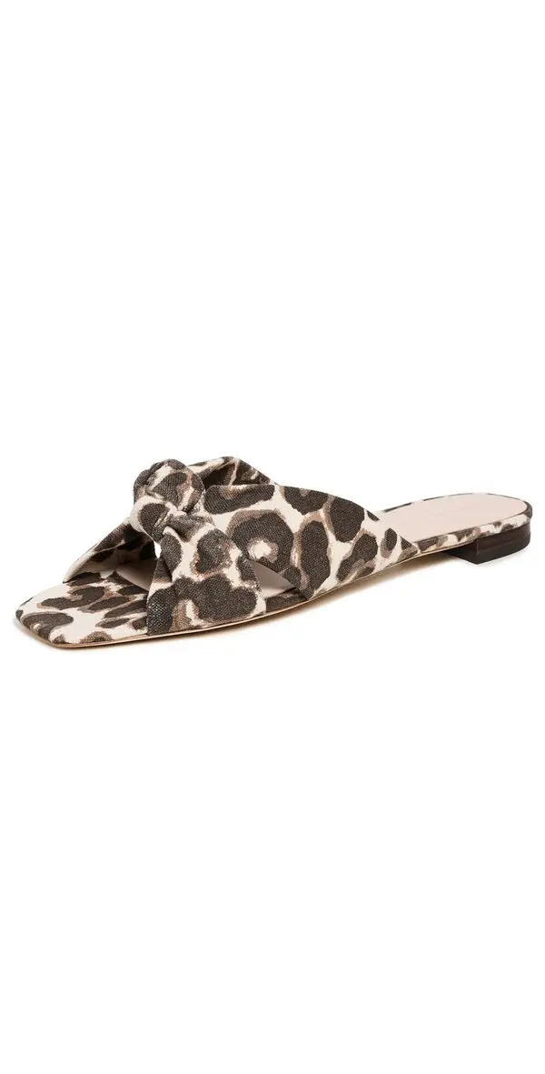 LOEFFLER RANDALL Claudette Knot Flat Sandals - Leopard