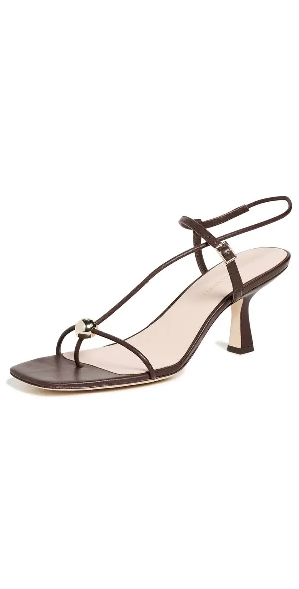LOEFFLER RANDALL Triana Strappy Mid-heel Sandals - Espresso