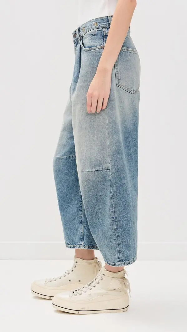R13 Crop Wide Leg Jeans