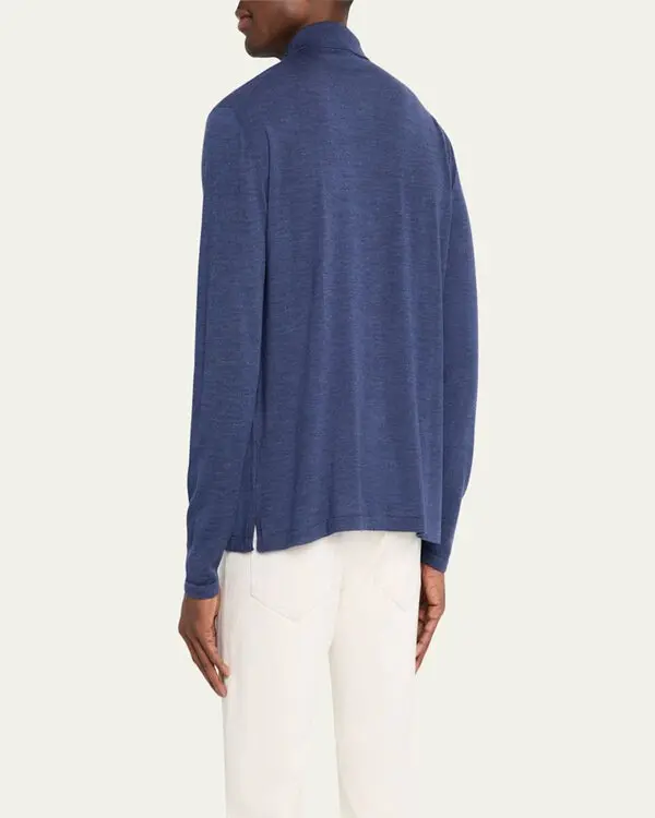 Bergdorf Goodman Wool Overshirt Cardigan - Blue
