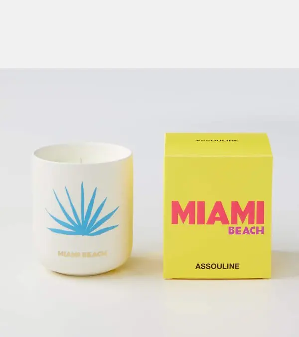 Assouline Miami Beach Ceramic Scented Candle - White