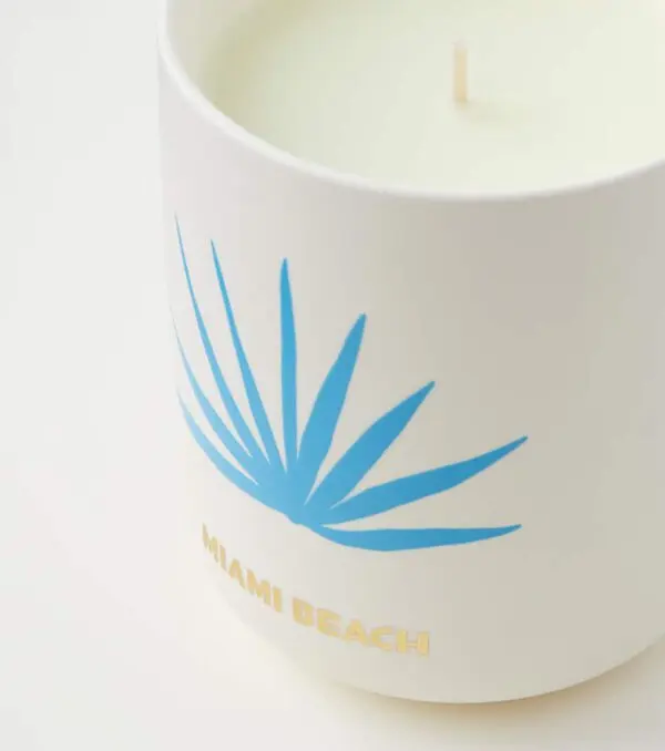 Assouline Miami Beach Ceramic Scented Candle - White