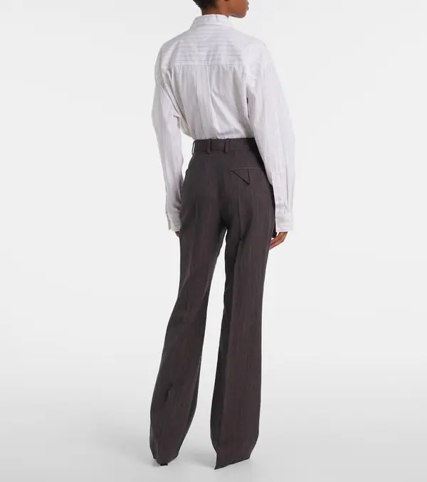 Bottega Veneta High-rise Flared Wool Pants