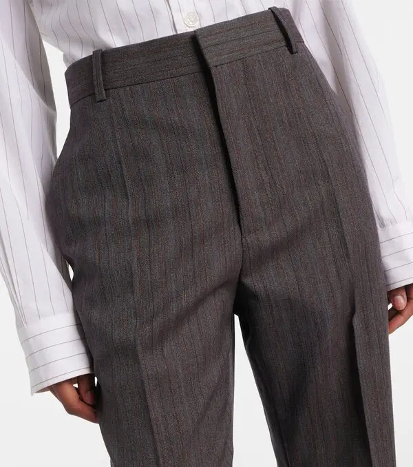Bottega Veneta High-rise Flared Wool Pants