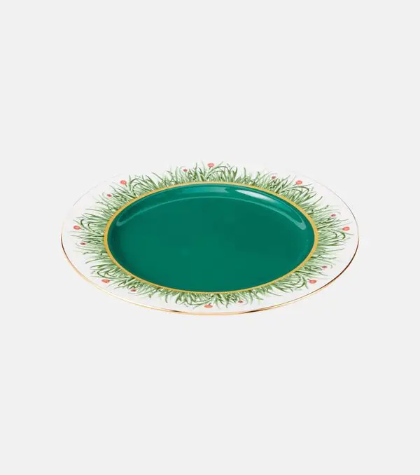 La DoubleJ Libellula Porcelain Charger Plate - Multicoloured