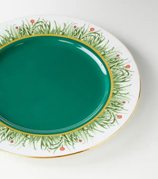 La DoubleJ Libellula Porcelain Charger Plate - Multicoloured
