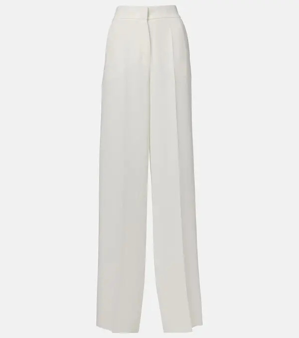 Max Mara Abetone High-rise Wide-leg Pants - Black